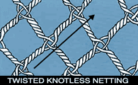 Knotless Netting, Nylon strong fiber material